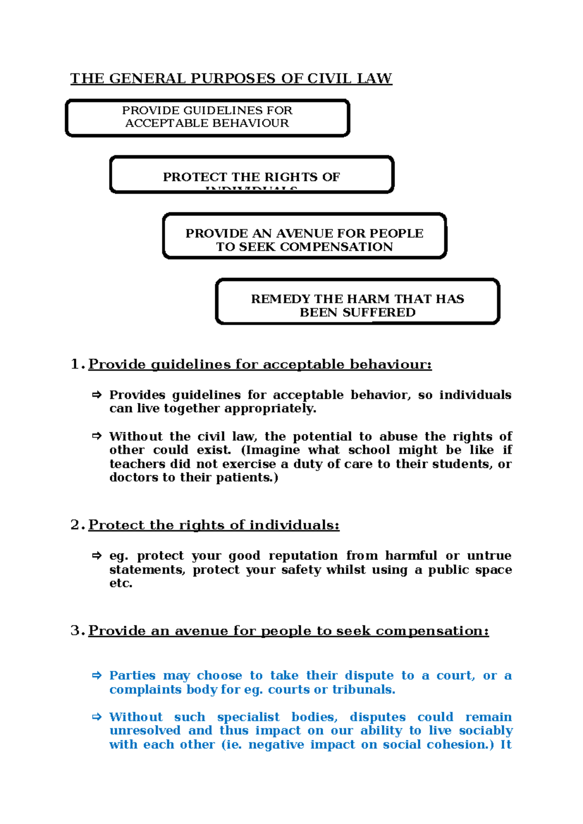 Civil Law Guidelines: Protecting Rights & Seeking Compensation - Studocu