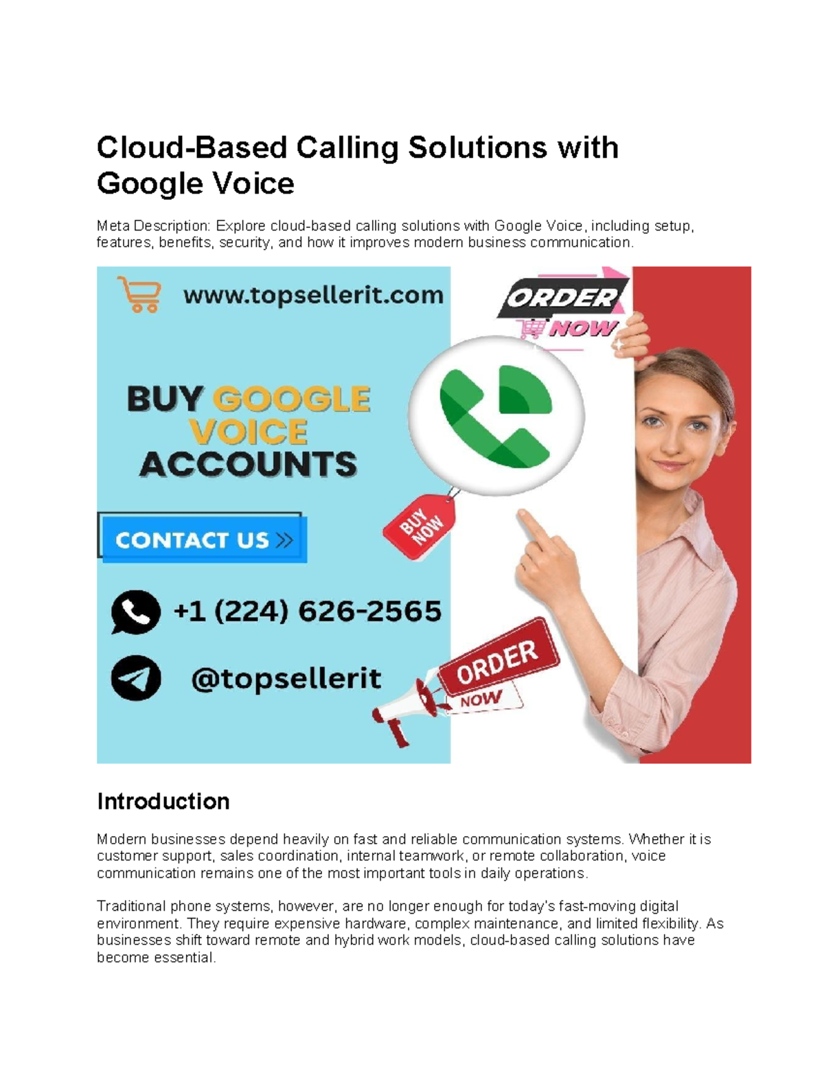 Cloud-Based Calling Solutions with Google Voice: Features & Benefits ...