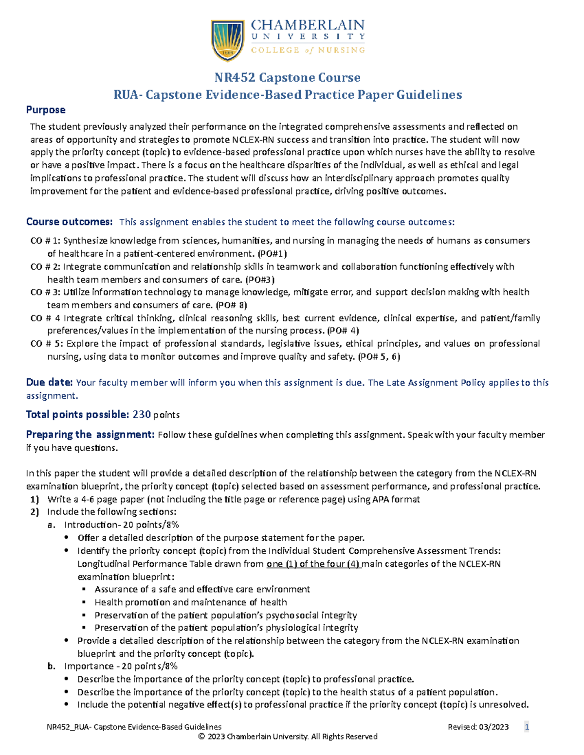 Final NR452-W6 RUA Evidence-Based Practice Capstone Guidelines REV ...