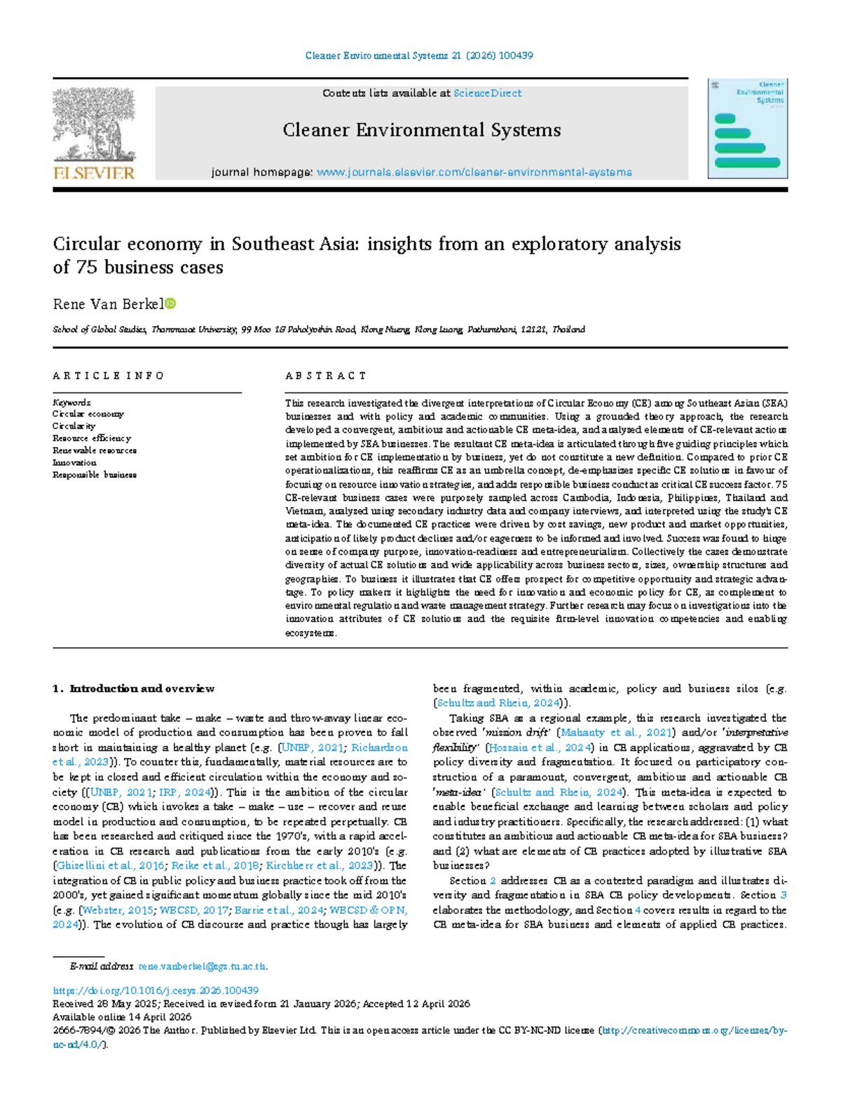 Circular Economy Insights: 75 Business Cases in Southeast Asia - Studocu