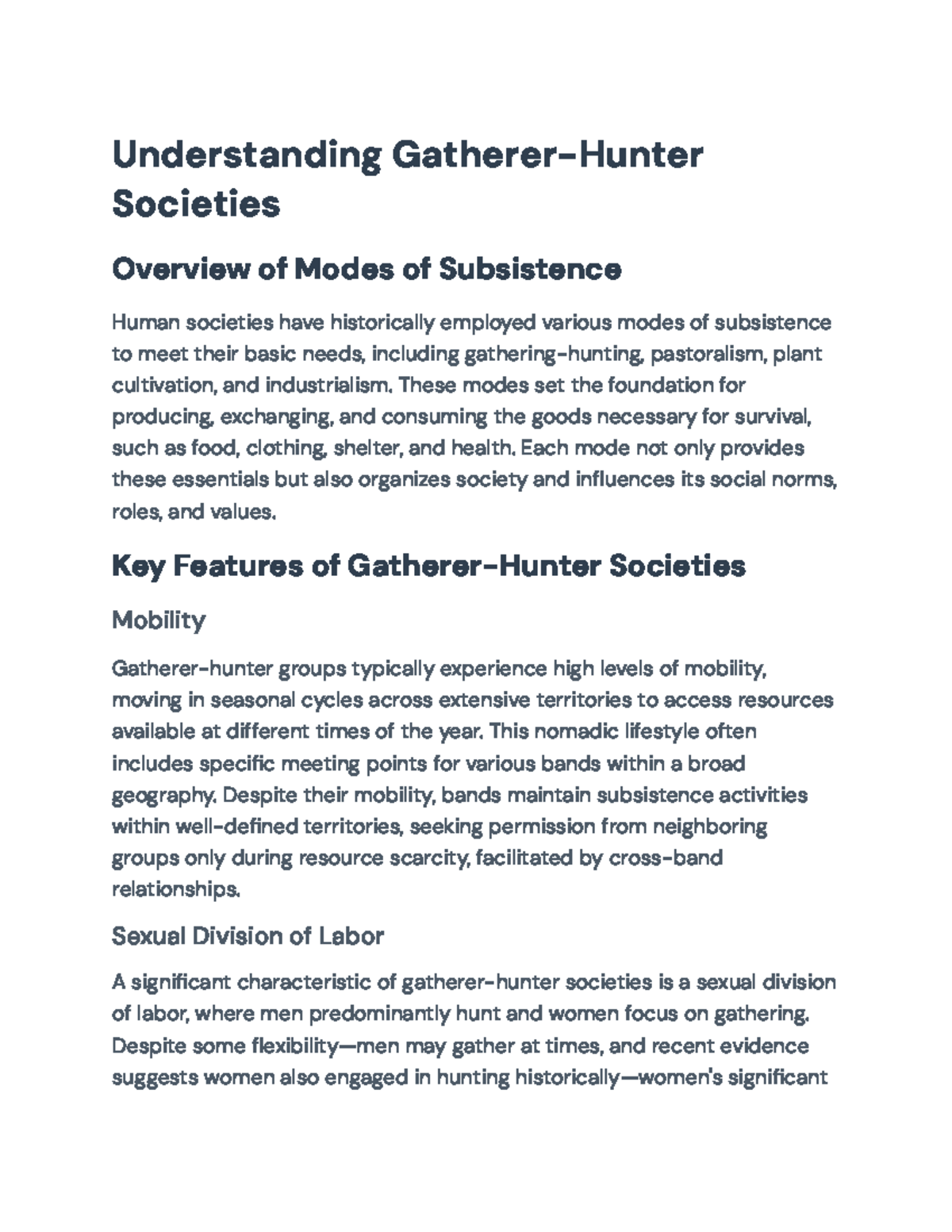 Understanding Gatherer-Hunter Societies: The Hadza Case Study and ...