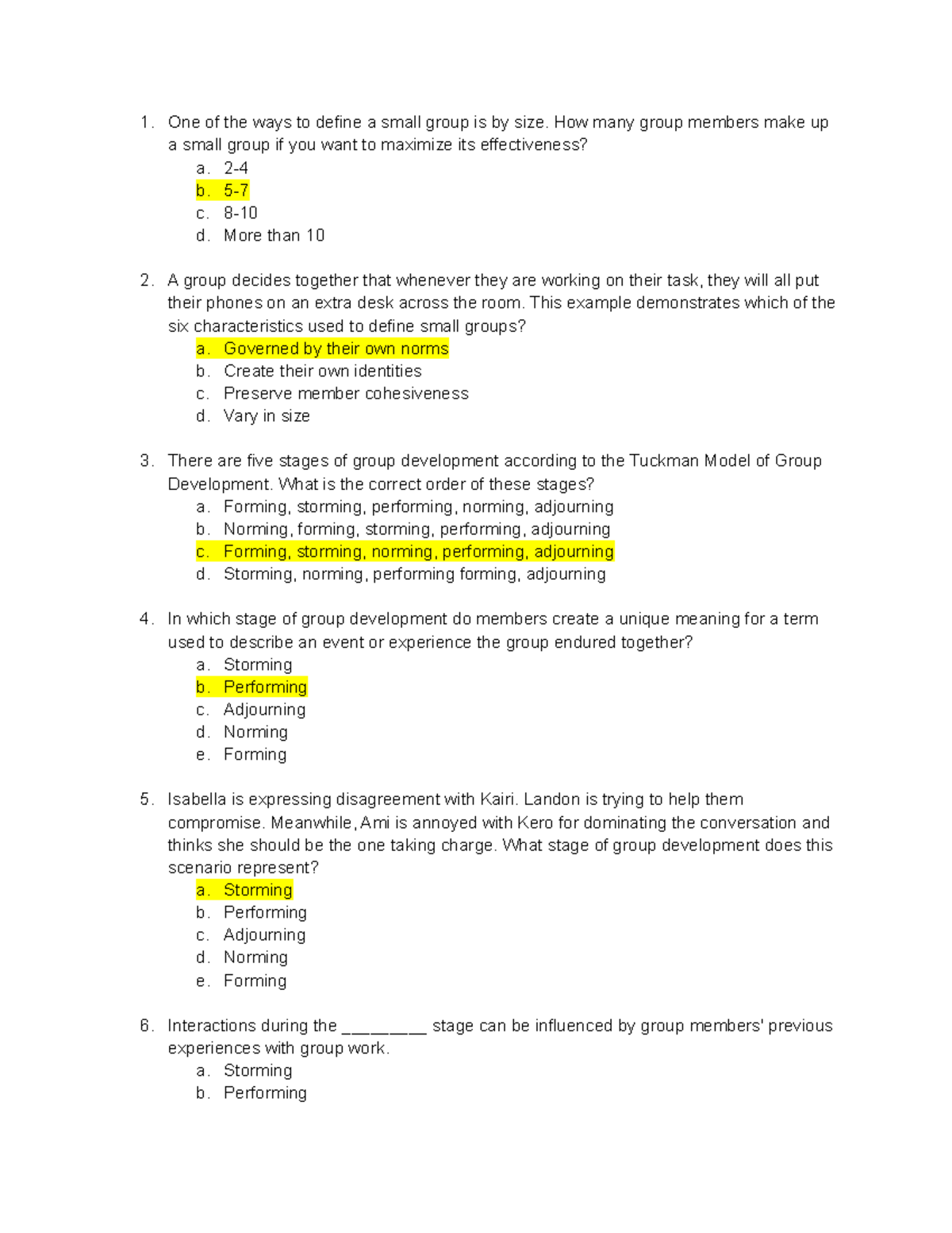 CH 8 HW: Small Group Communication - One of the ways to define a small ...