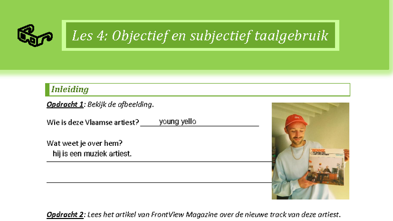 Les 4: Objectief en Subjectief Taalgebruik - Extra Oefeningen Yong ...