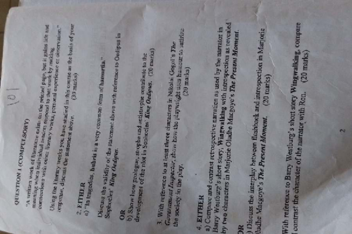 ENG101 Final Exam: Literary Analysis and Comparative Study - Studocu