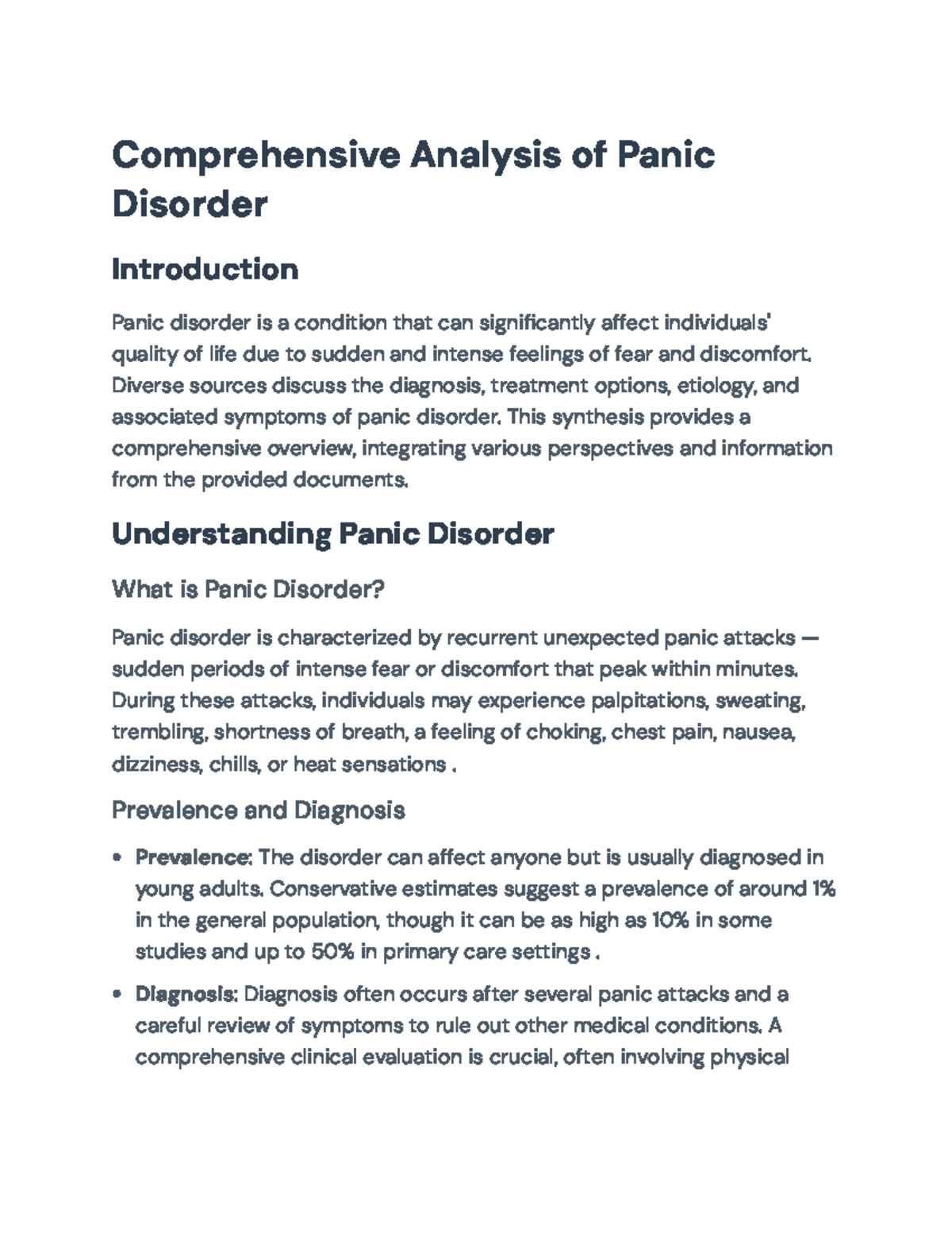 Comprehensive Overview of Panic Disorder: Symptoms, Causes & Treatments ...