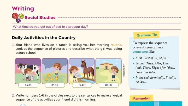 Social Studies Writing: Daily Routines & Grammar Tips - Studocu