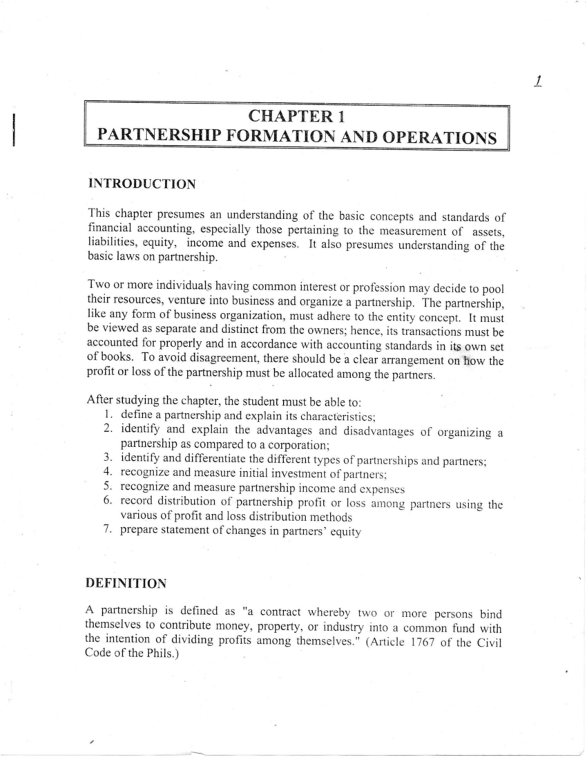 Chapter 15: Partnership Accounting and Financial Operations Review ...
