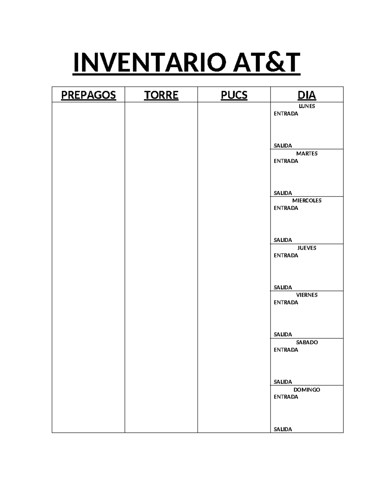 Inventario AT - tablas - Contabilidad en organizaciones publicas - UNID ...