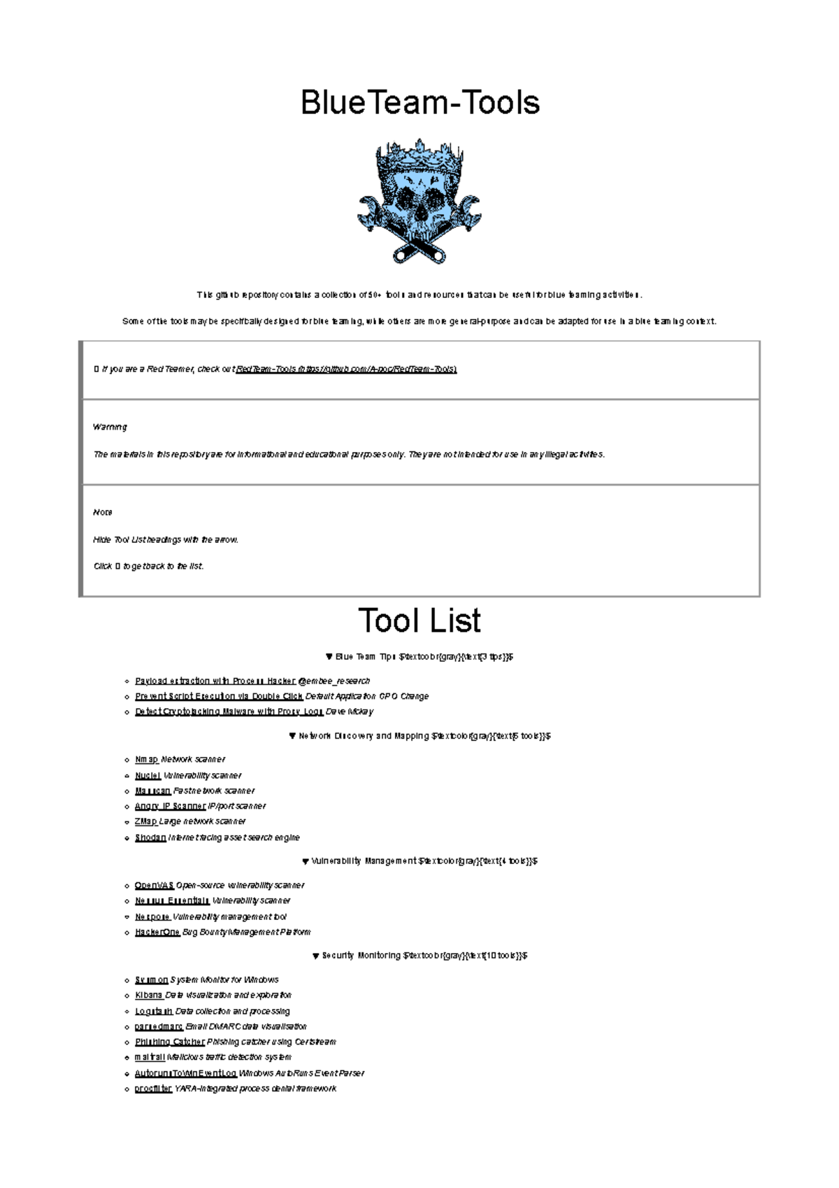 Blue Team Tools: A Comprehensive Repository of Blue Teaming Resources - Studocu
