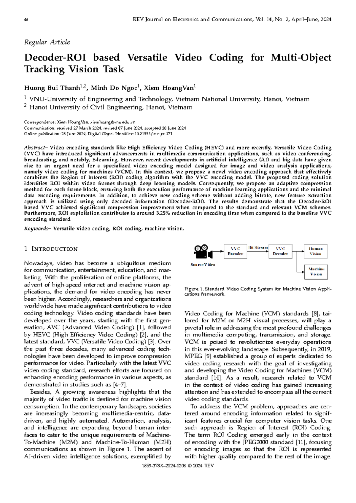 Versatile Video Coding for Machine Vision: A Novel ROI Approach (ENG ...