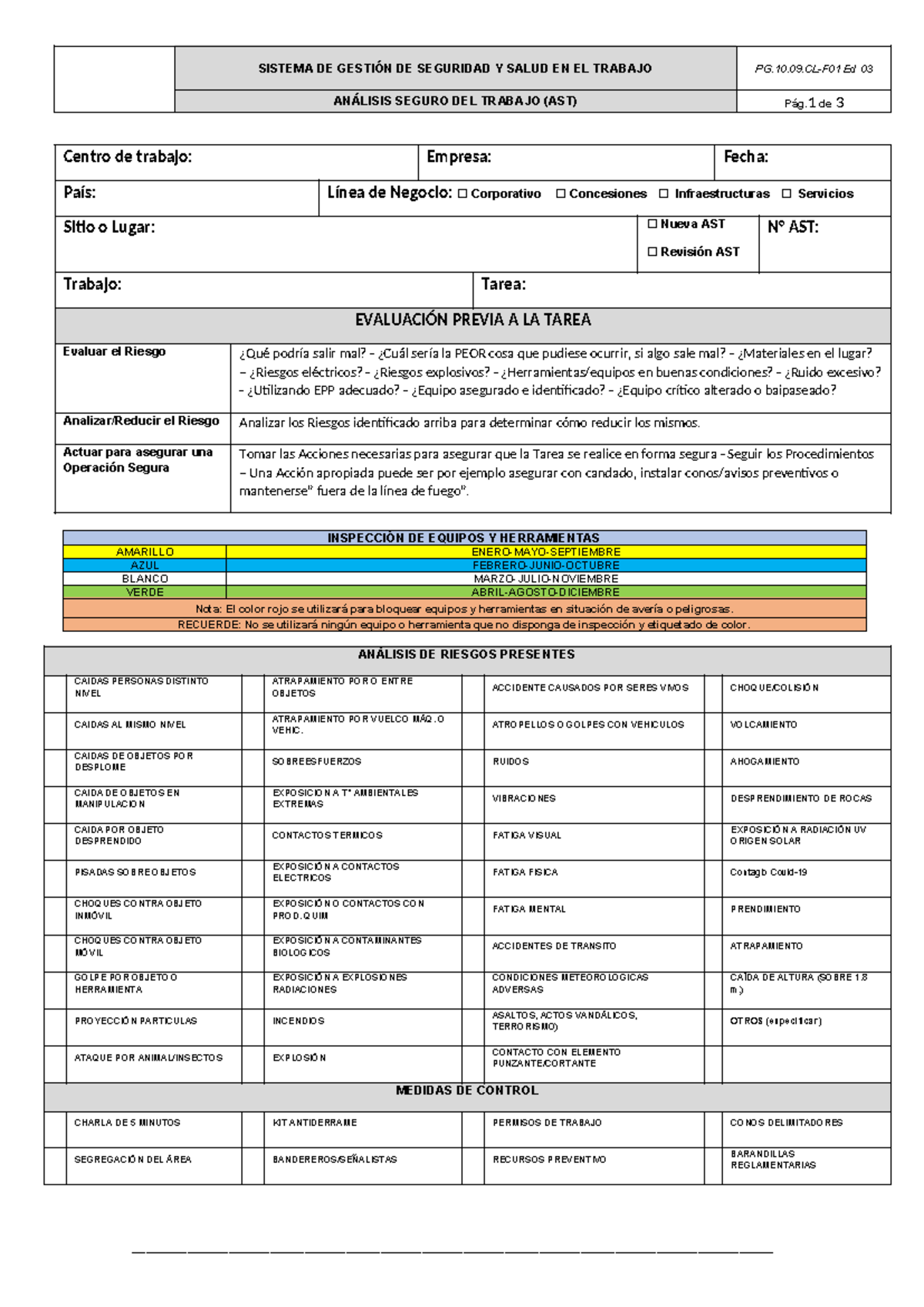 Modelo AST para Análisis Seguro de Trabajo - Seguridad Laboral - Studocu