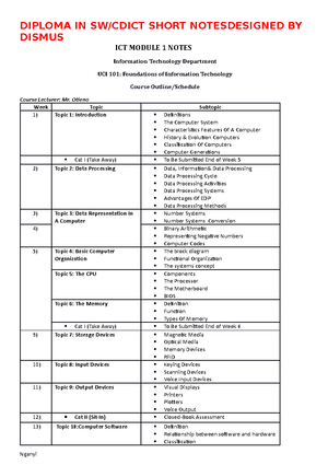 Computer packages notes - INTRONDUCTION TO COMPUTER COMPUTER: is an ...