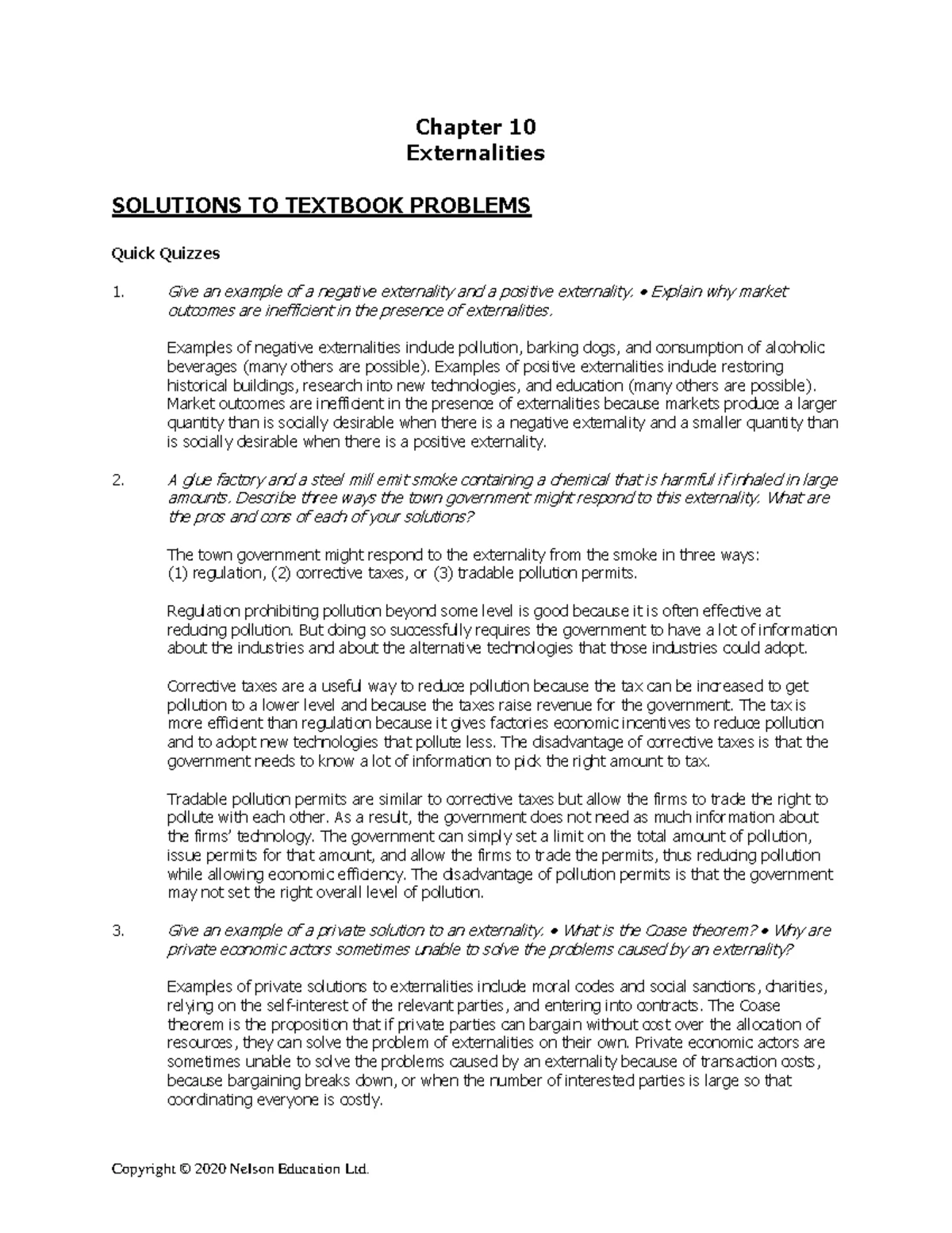 ECON247v11 Chp08 Solutions - Chapter 8 Application: The Costs of ...