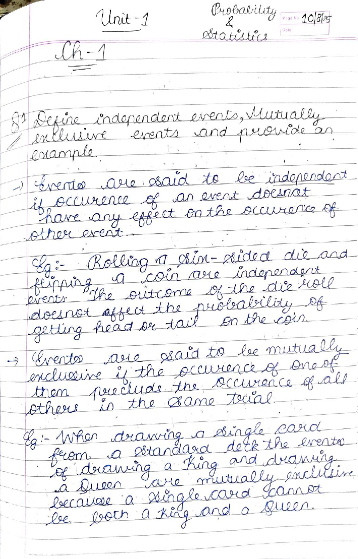 Maths Tuto 1 Sem 3 - Probability Concepts and Examples - Studocu