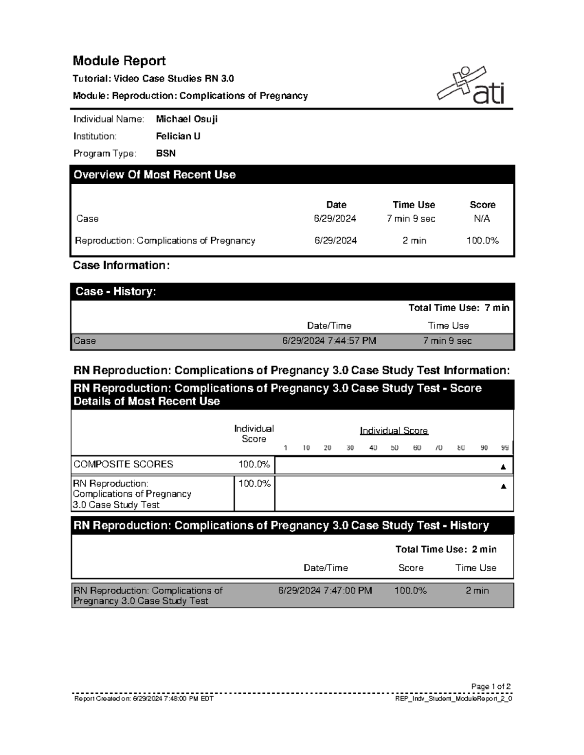 RN 3.0 Reproduction Complications of Pregnancy Case Study Report - Studocu