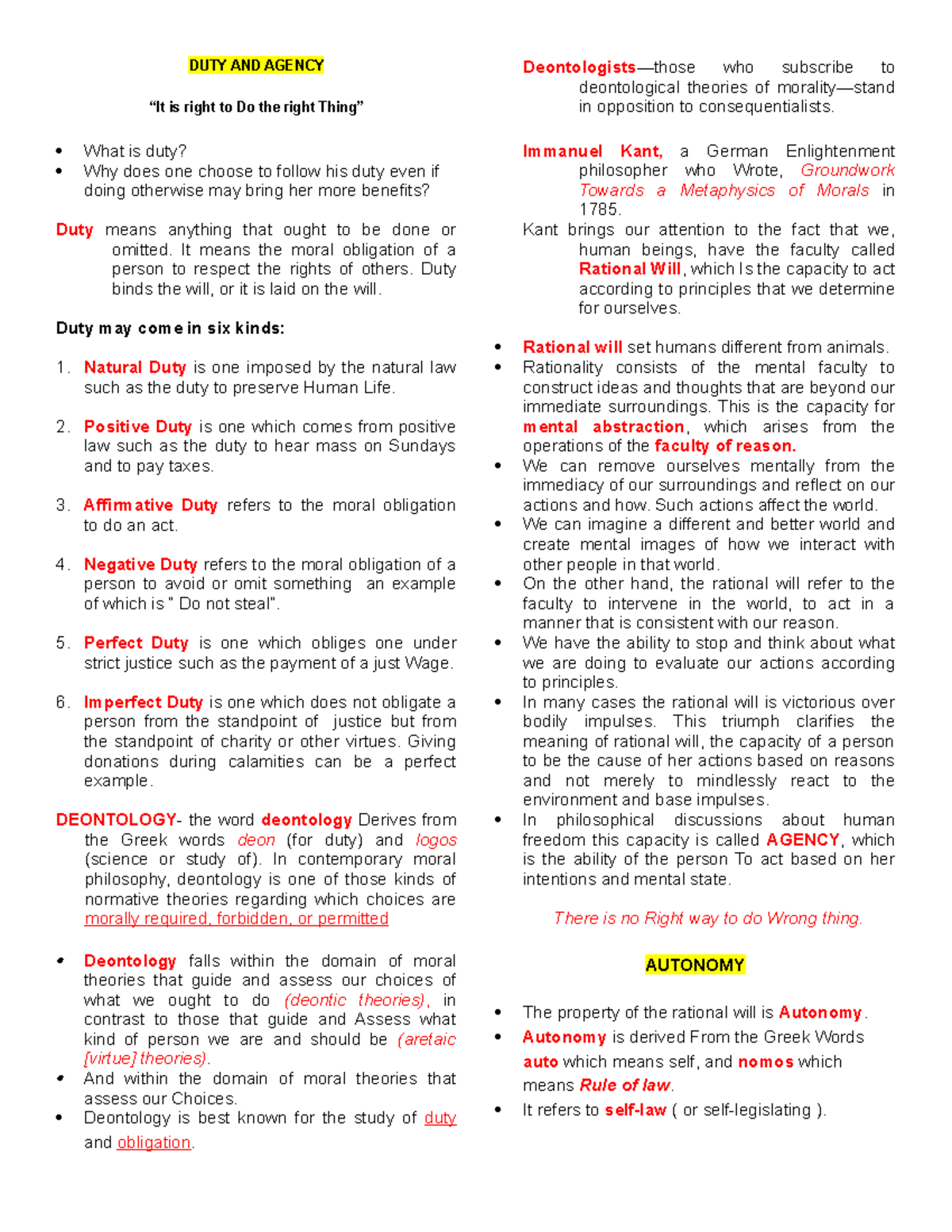Ethics 101: Understanding Duty, Obligation, and Autonomy in Deontology ...