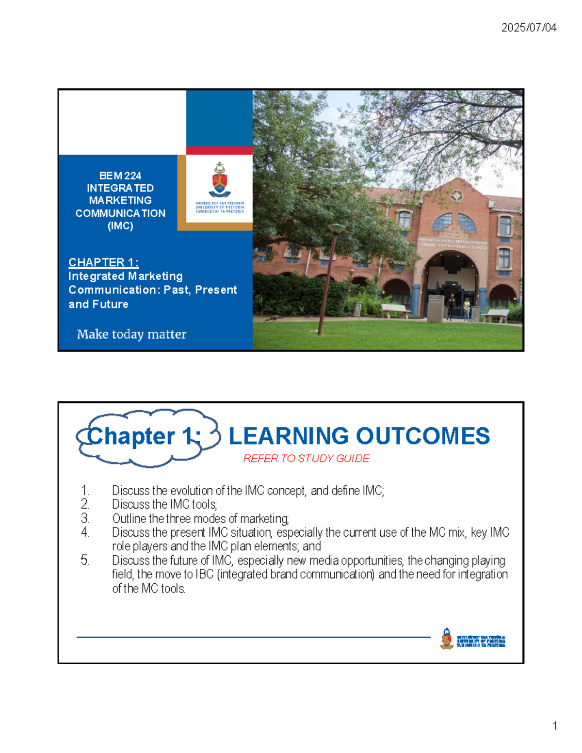 BEM 224 Final Exam Prep: IMC Concepts and Future Trends - Studocu