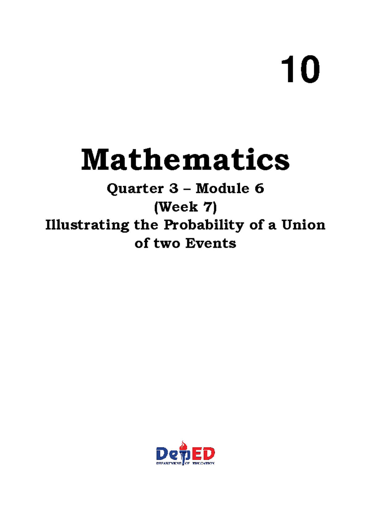 6 Q3 Math - Module 6 for Quarter 3 Mathematics 10 - i Mathematics ...