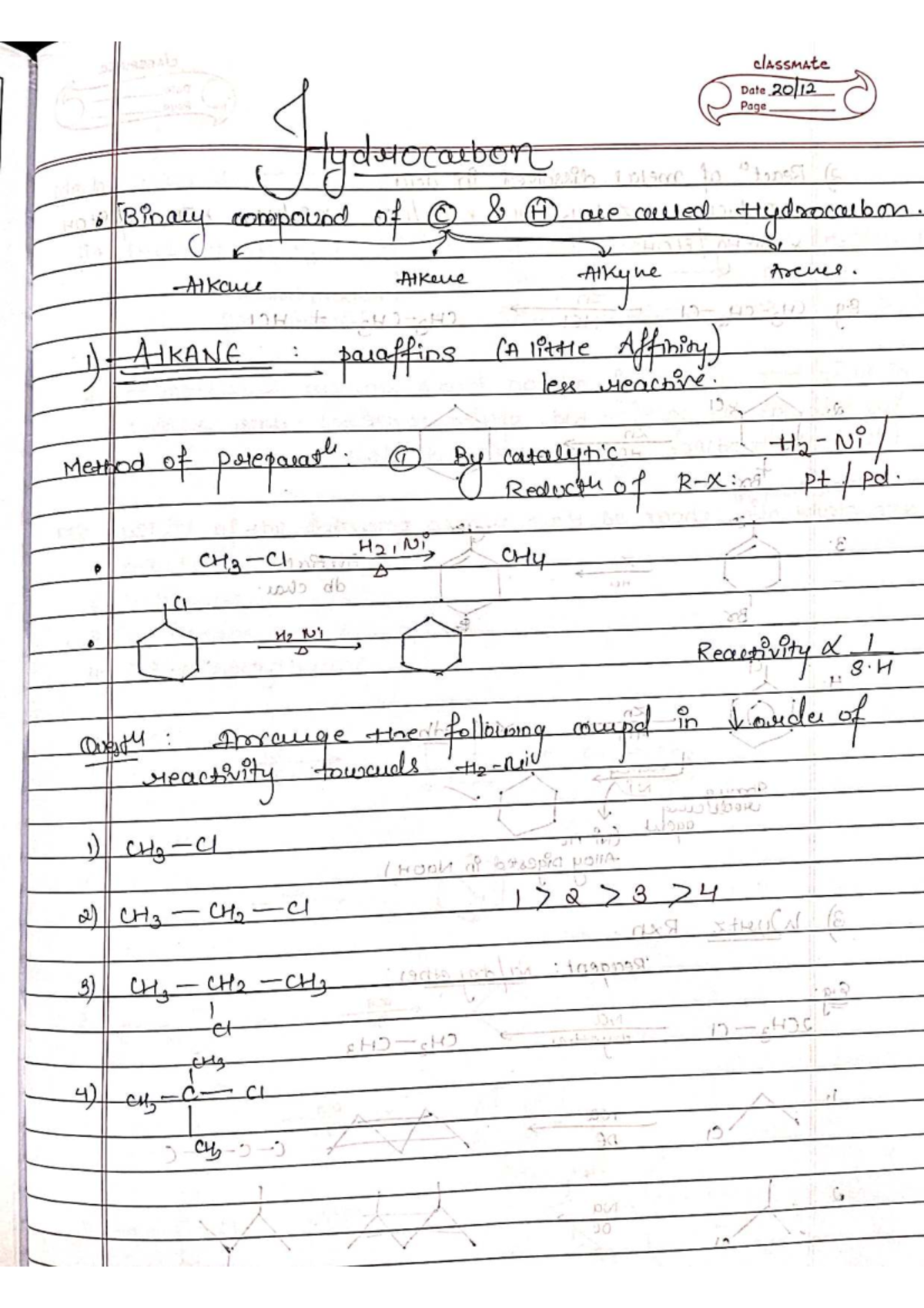 Hydrocarbons - NEET Study Material: Key Concepts and Reactions - Studocu