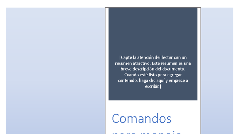 Comando de Tareas: Resumen Atractivo y Eficaz (EDW 1108) - Studocu