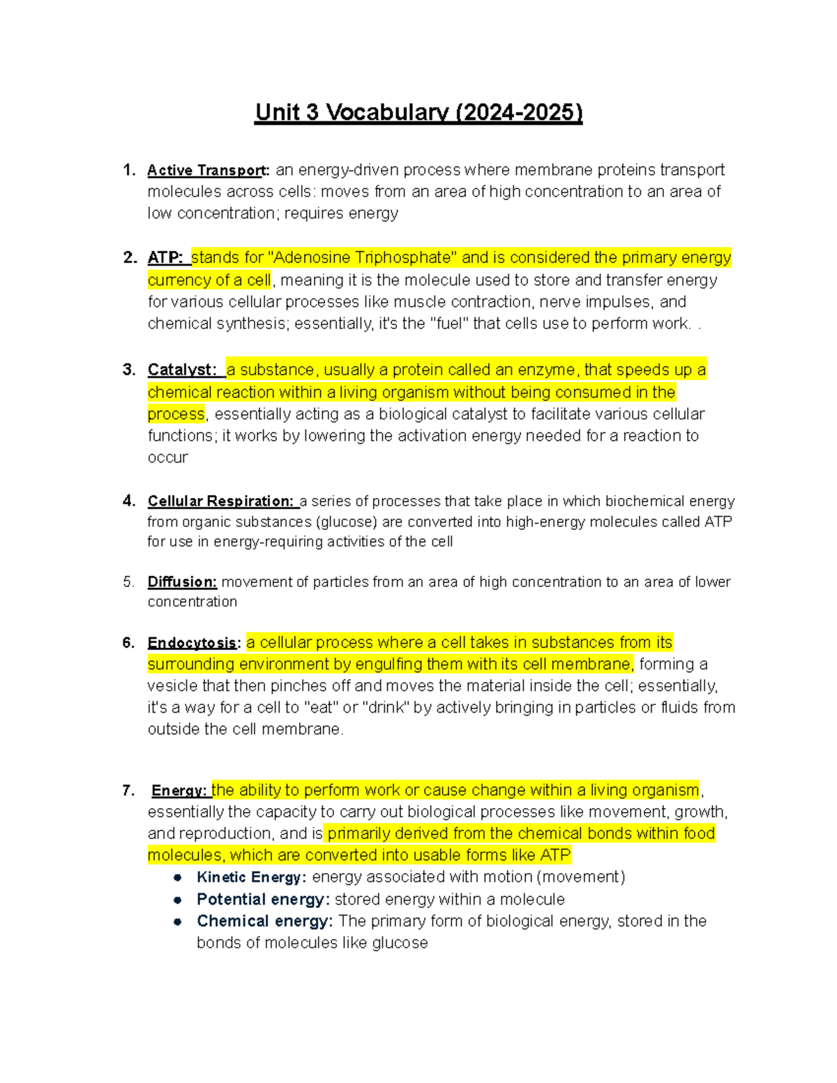 Unit 3 Vocabulary (2024-2025) - Unit 3 Vocabulary (2024-2025) Active ...