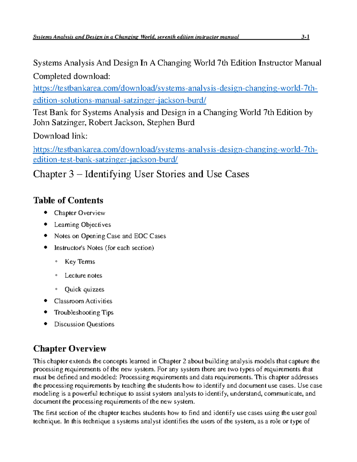 Systems analysis and design in a changing world 7th edition instructor ...