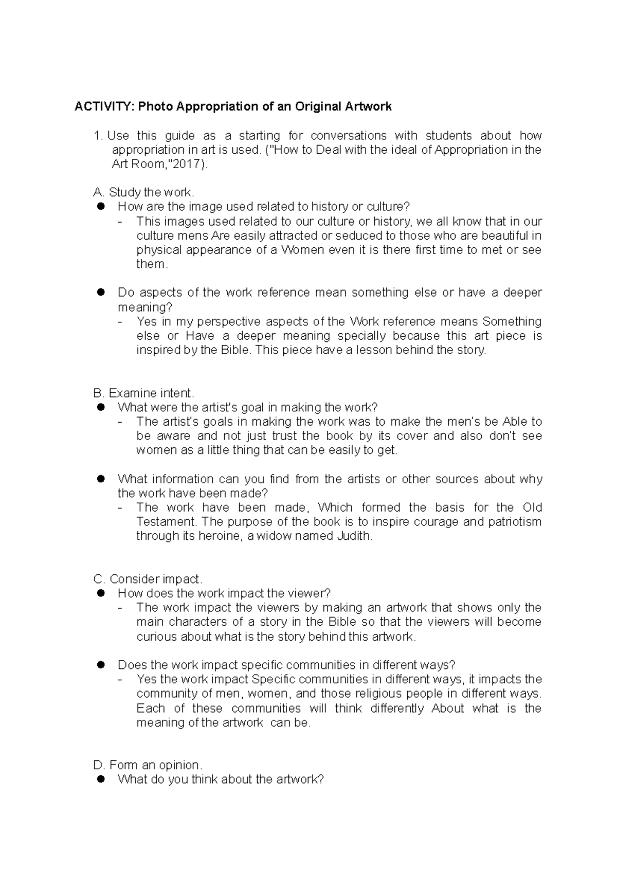 Appropriation In Artwork - ACTIVITY: Photo Appropriation of an Original ...