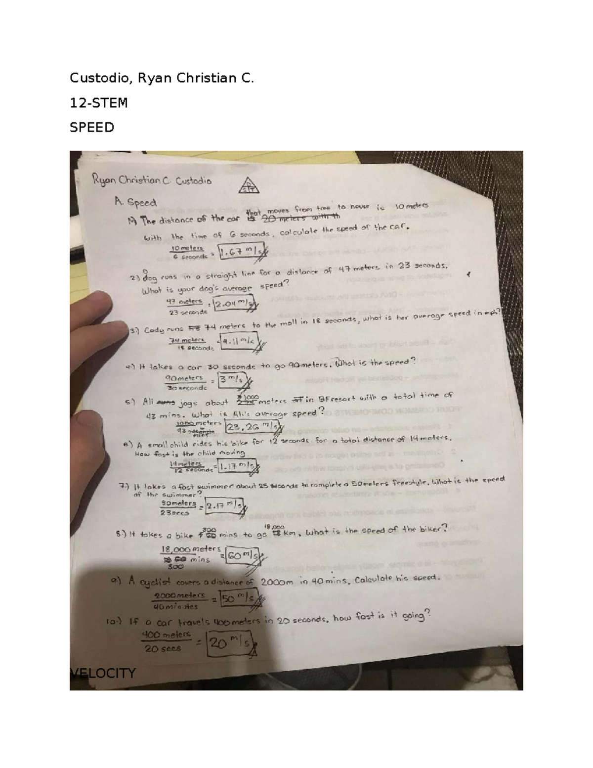 Gen physics hatdog - Very Helpful - General Physics - Custodio, Ryan ...