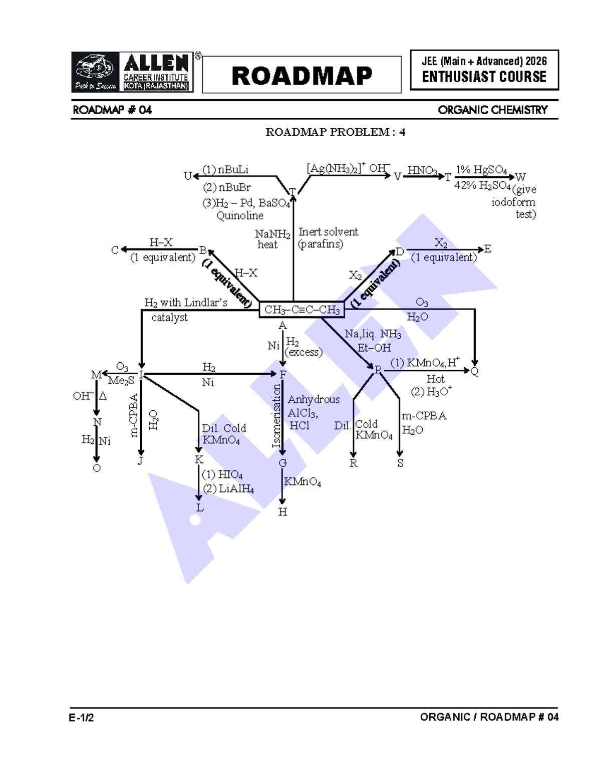 JEE (Main Advanced) 2025 & 2026 Organic Chemistry Roadmap Solutions ...