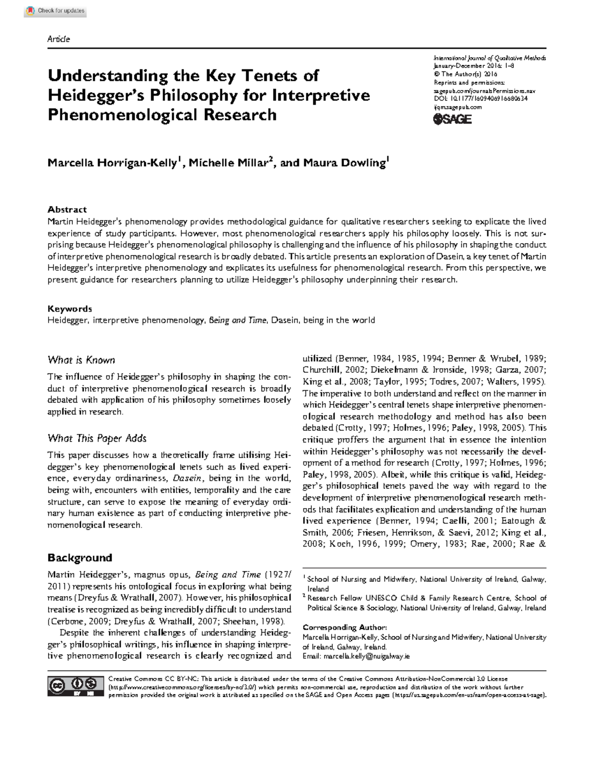Understanding the key tenets of heidegger - Article Understanding the ...