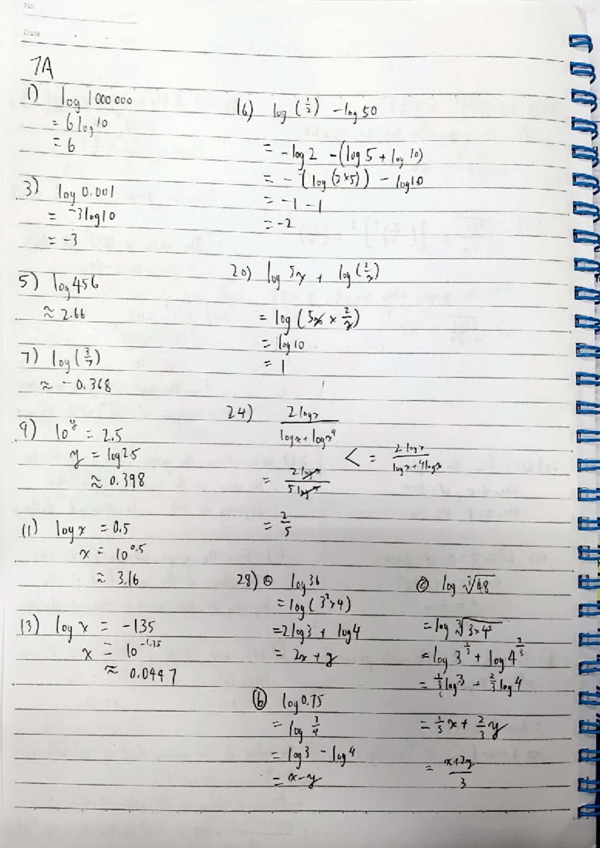 Math 101: Logarithmic Equations and Properties Notes - Studocu