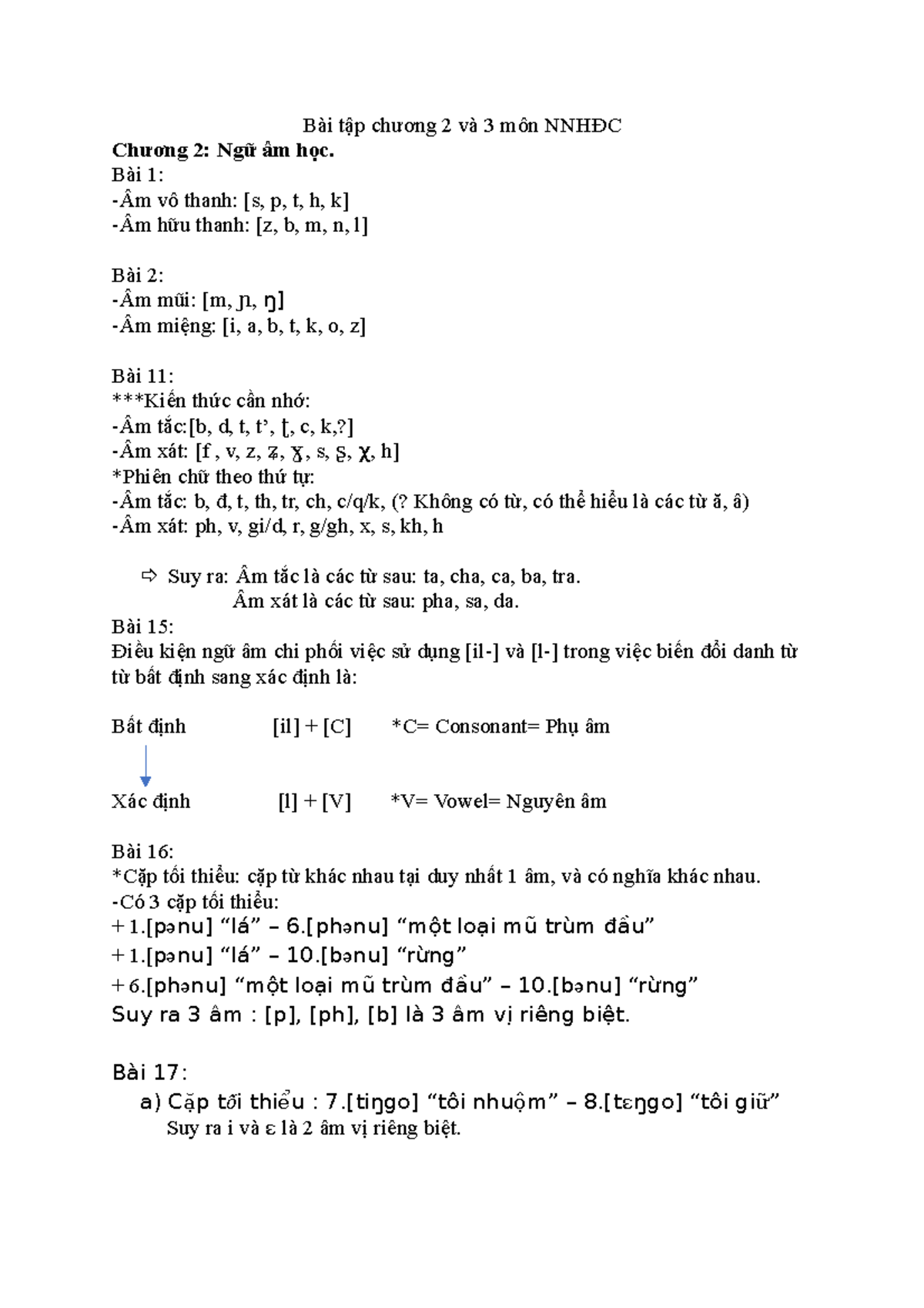 Bài tập chương 2 và 3 môn NNHĐC - Bài tập chương 2 và 3 môn NNHĐC ...