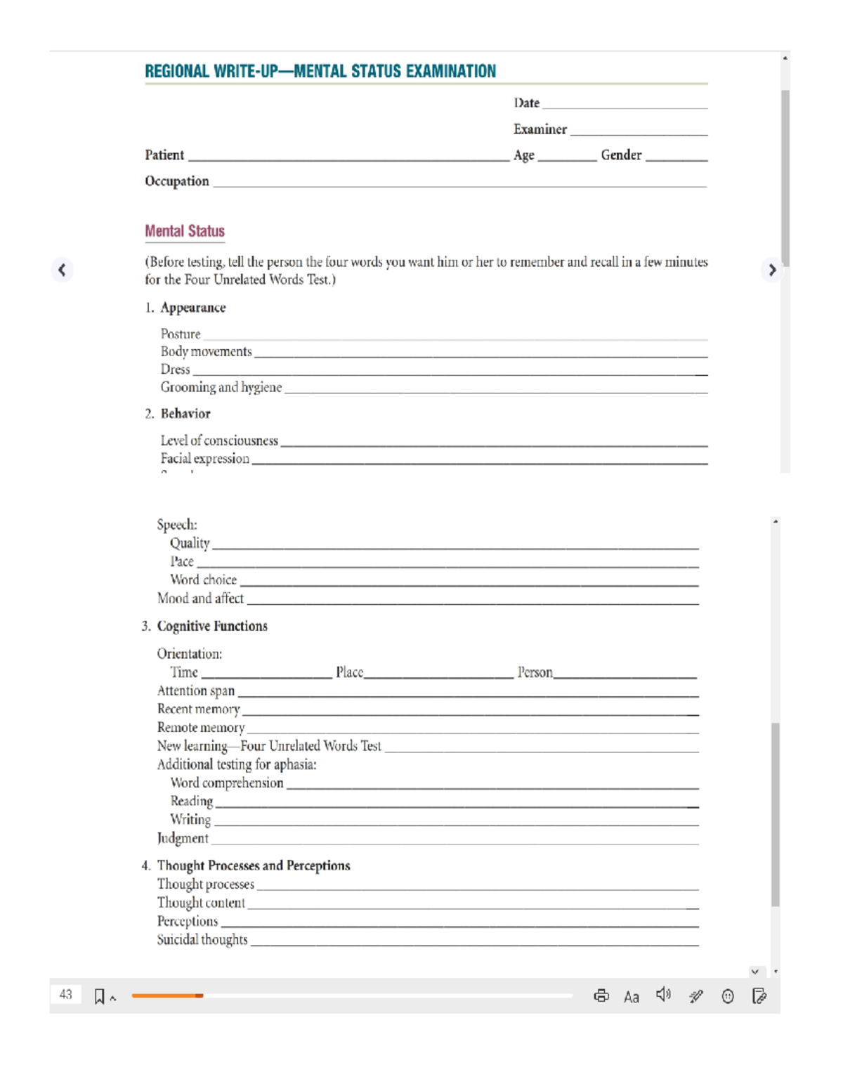 Mental Status Examination (MSE) Write-Up: Key Components & Findings ...