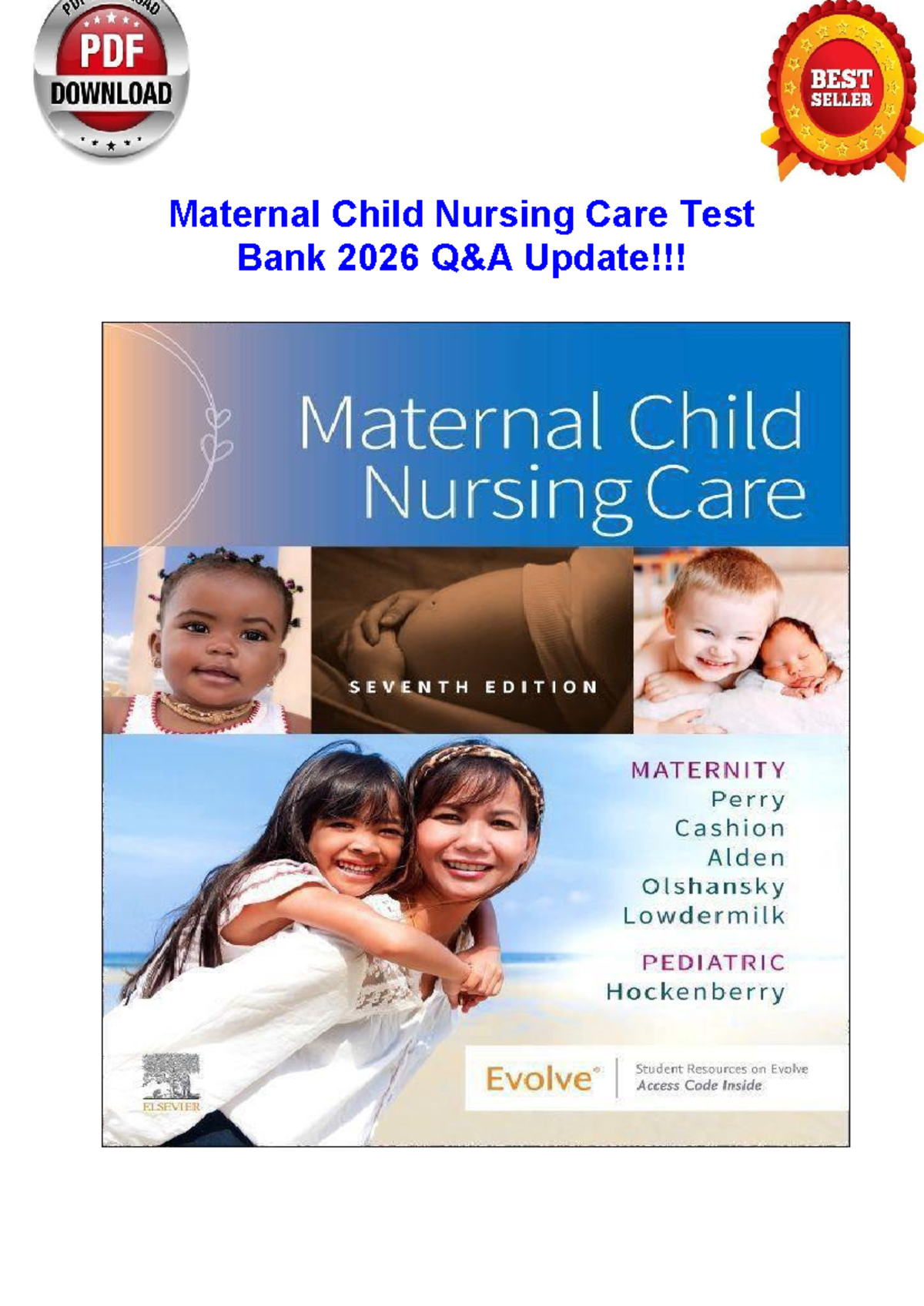 Maternal Child Nursing Care Test Bank 2026: Chapter 01 MCQs - Studocu