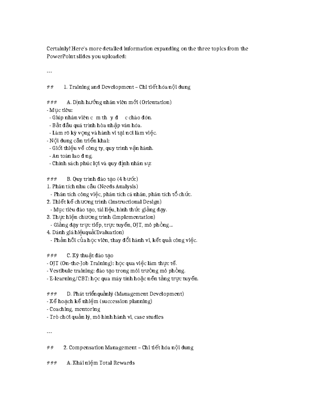 HRM 101: Detailed Insights on Training, Compensation, and Employee ...