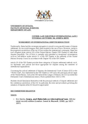 CAPE Law Unit 2 - 10 Paper 2 Practice Papers - Public Intl Law - Studocu