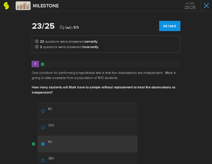 Sophia Intro to Statistics Unit 2 Milestone 2 - 1 Select the statement that correctly describes ...