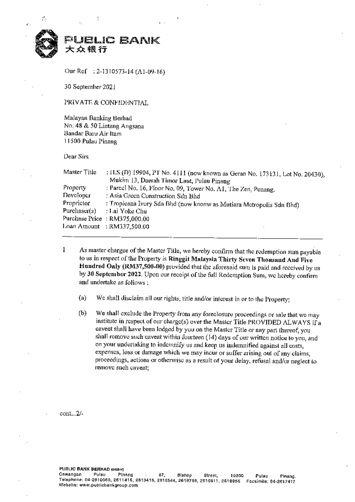 Redemption Statement Example for Financial Analysis 101 - Studocu