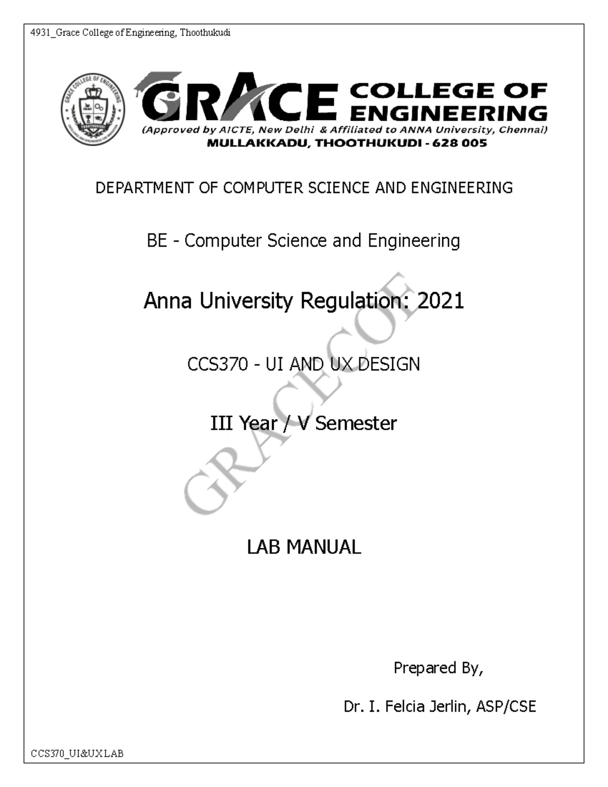 CCS370 - UI and UX Design Laboratory Practical Manual - Studocu