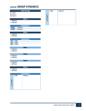 Narrative Report on Group Facilitation - Course : Psych 113 – Group ...