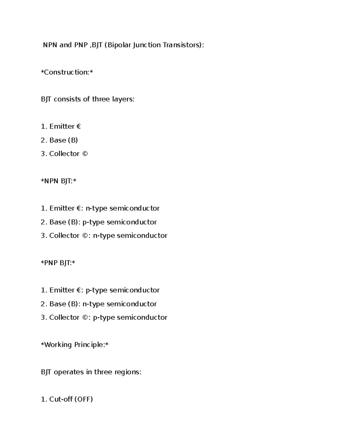 Applied Physics - Assignment - NPN and PNP ,BJT (Bipolar Junction ...