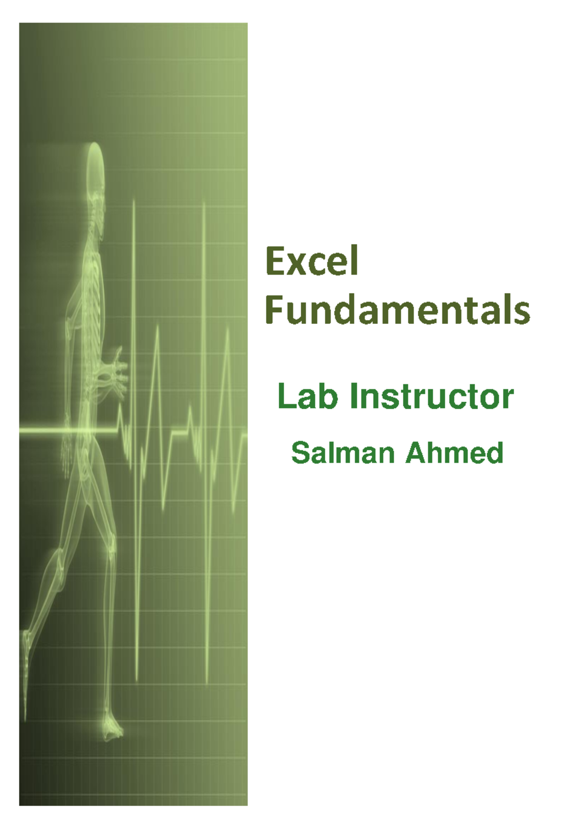 ICT Excel-Fundamentals Lab Manual - Spring 25 - Studocu