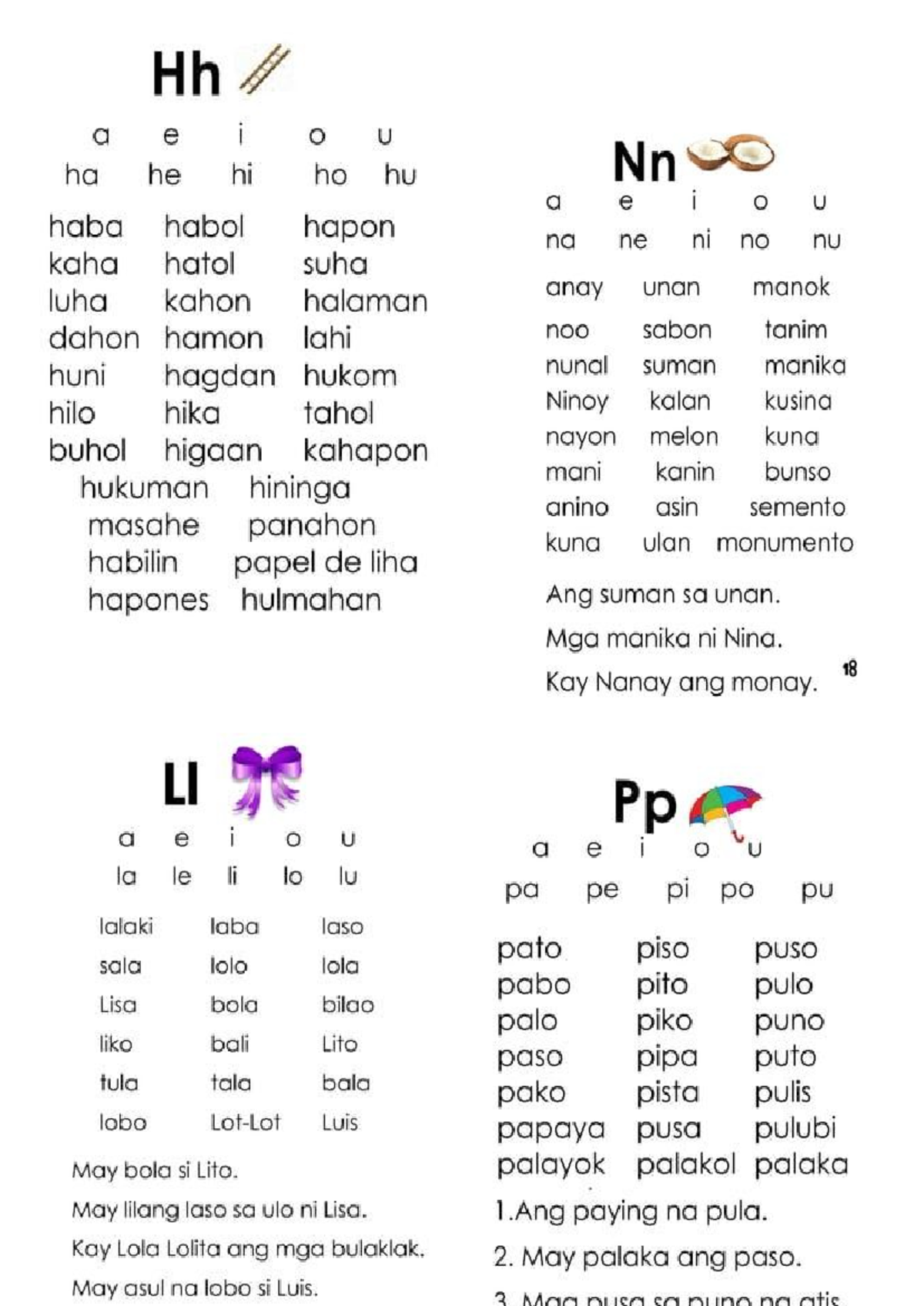 Letter U Words Tagalog