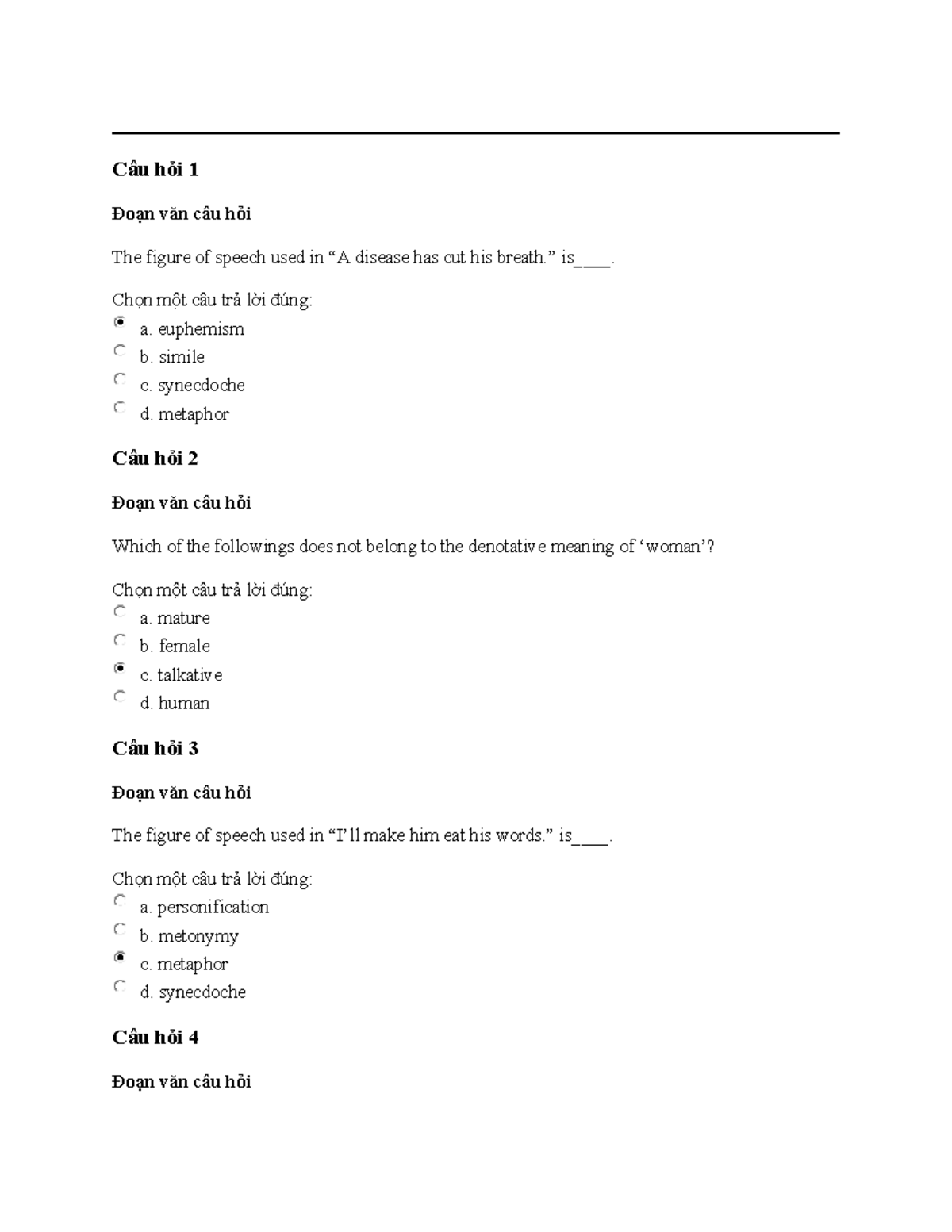 Sample Test: Semantics & Pragmatics (ENG 101) - Studocu