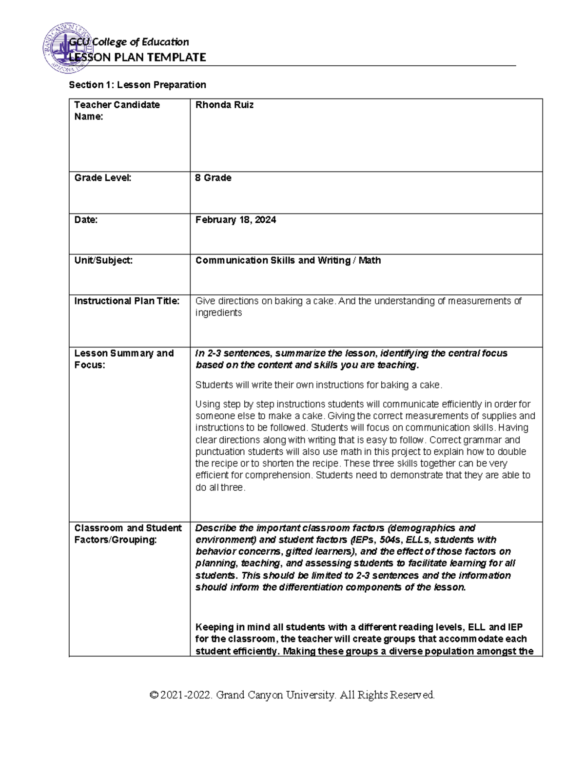 ELM 463 coe-lesson-plan-template DONE - LESSON PLAN TEMPLATE Section 1 ...