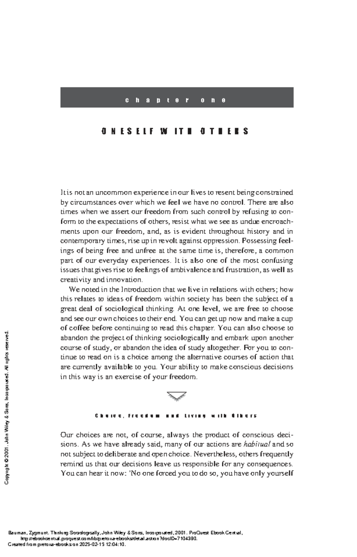 Understanding Identity and Action: A Sociological Perspective - c h a p ...
