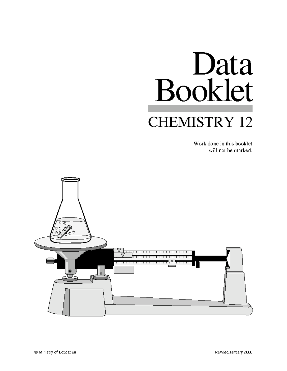 Chemistry 12 Data Booklet: Essential Tables & Constants - Studocu