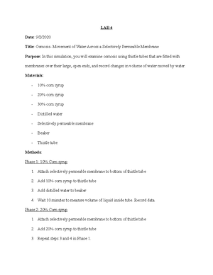 Natural Selection - Natural Selection in Insects - LAB 2 Date: 9/30 ...