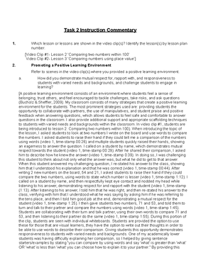 Ed TPA task 1 planning commentary final - Task 1: Planning Commentary ...