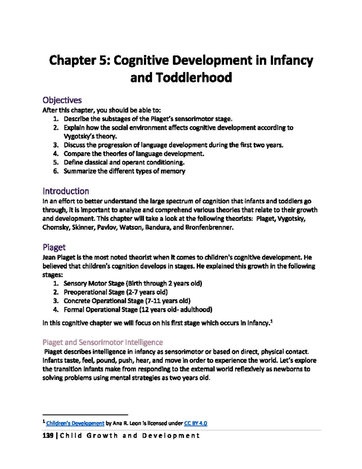 Cognitive Development in Infancy and Toddlerhood: ECEC 1101 Chapter 5 ...